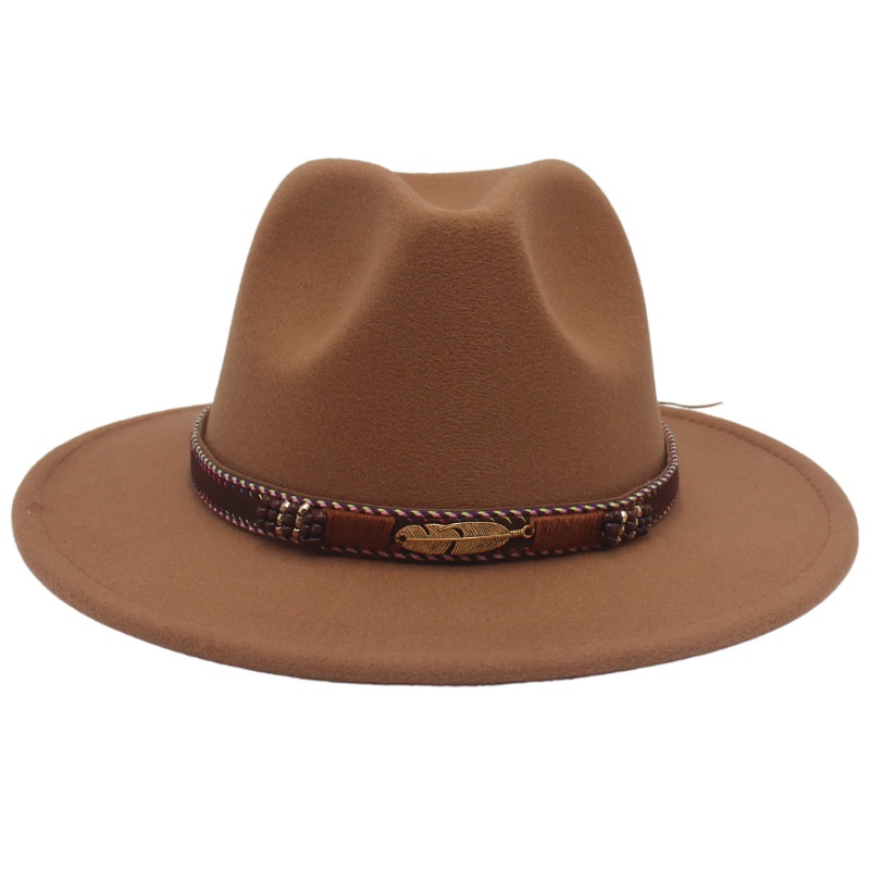 Vintage Style Fashionable Fedora top hat jazz hat unisex woolen hat ...