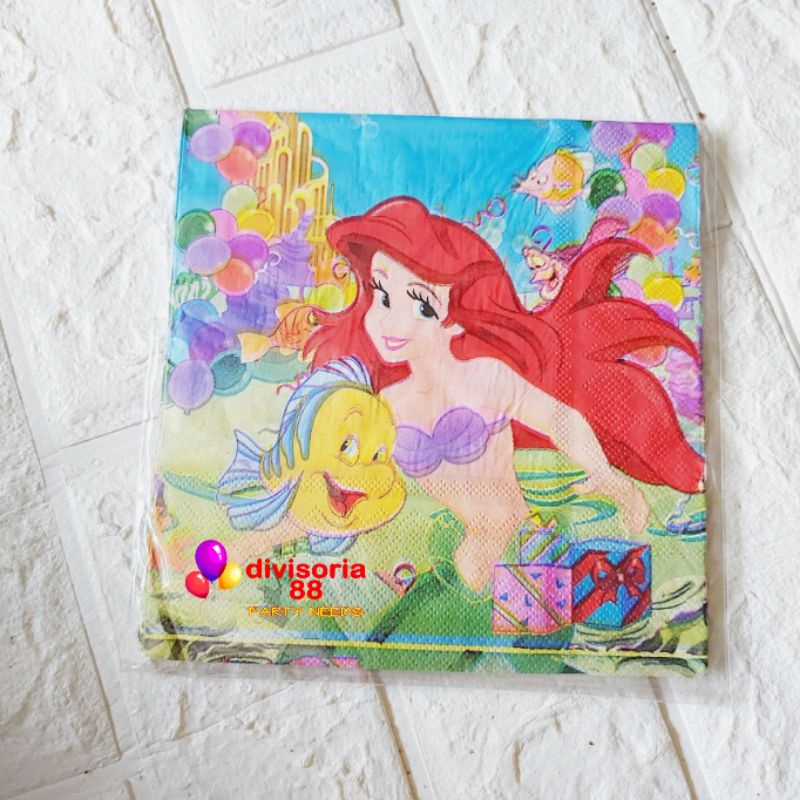 [DV88] Disney Princess Little Mermaid Ariel Table Napkin / Tissue ...