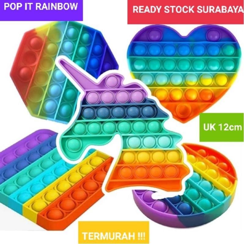 Mrcaisen pop it rainbow Free Marbles And Dice Toys Push bubble stress ...