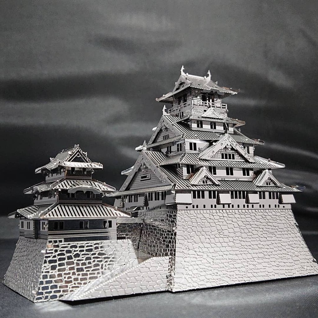 Osaka Castle Metal 3D Model at Kansai Province, Japanese Castle 3D ...