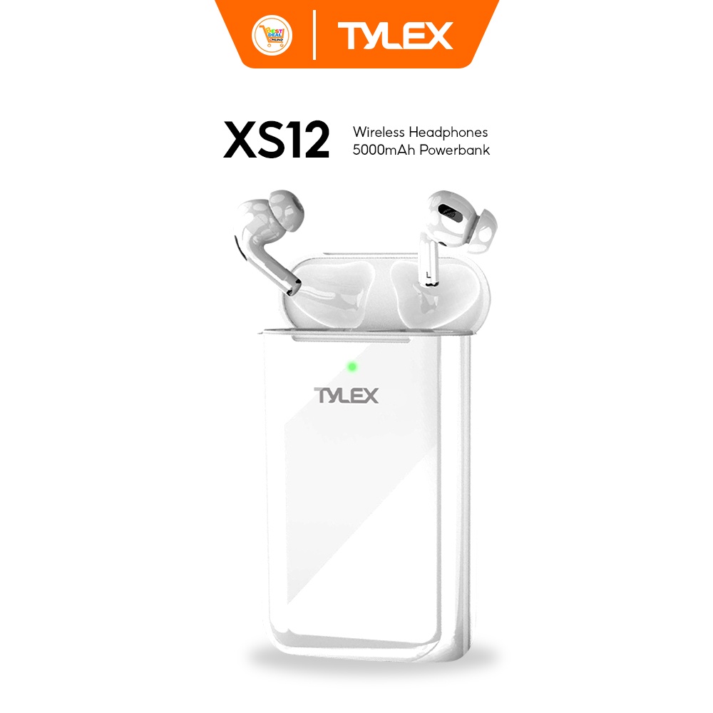 Tylex XS12 TWS 5000mAh Power bank USB Output & Wireless Headphones ...