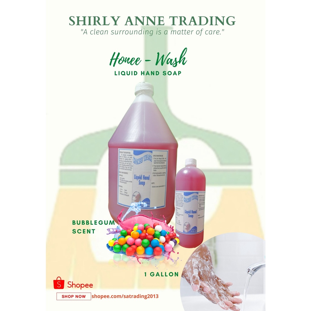 HONEE-WASH (Liquid Hand Soap - 1 gallon) | Shopee Philippines
