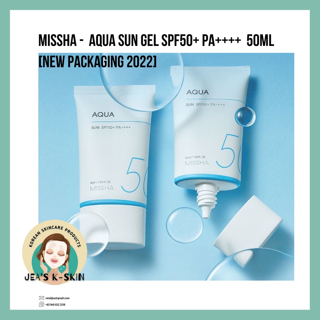 [RENEWAL 2022] MISSHA - AQUA SUN GEL SPF50+ PA++++ 50mL | Shopee ...