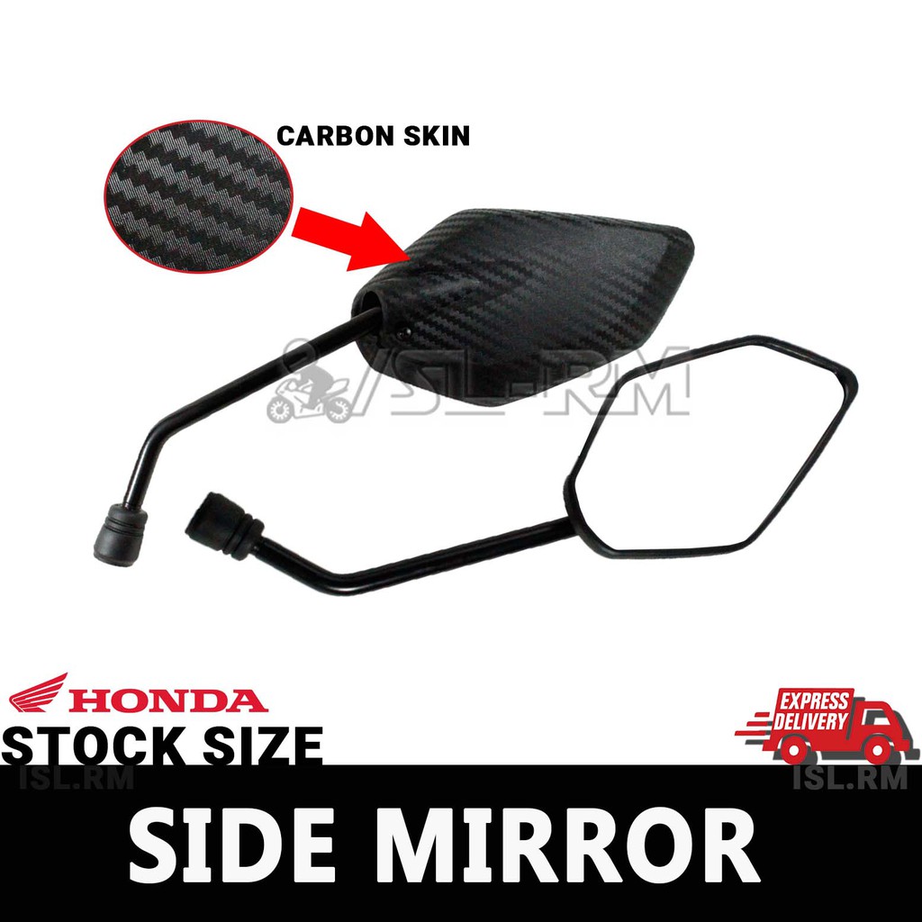 Honda Side mirror stock size carbon skin honda beat pcx wave vario ...