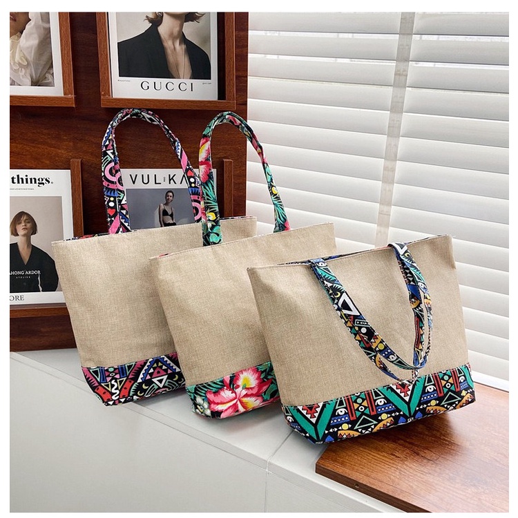 Fashion Canvas bag Nice pattern Abaca bag Eco Shoulder bag Tote bag ...