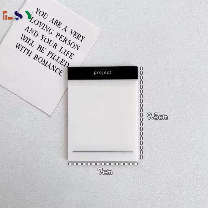 LSY Transparent Sticky Notes 50 Sheets Memo Pad PET Notepad School ...