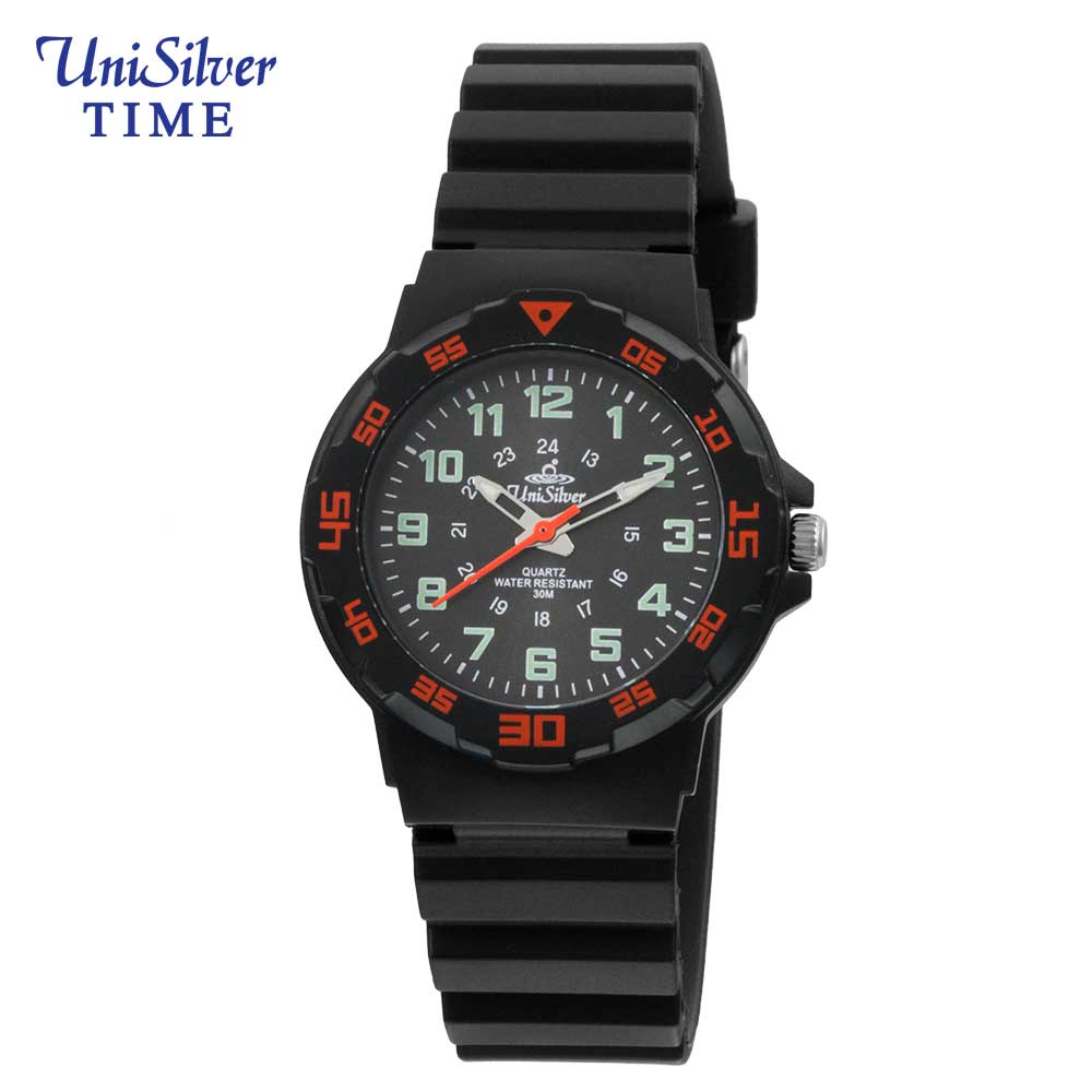 UniSilver TIME Women's Analog Black Rubber Watch KW4420-2004 | Shopee ...