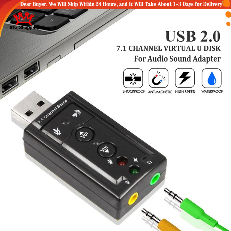 7.1 Channel USB External Sound Card Audio Adapter for PC | Shopee Philippines