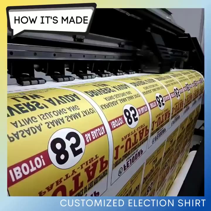 Customized Personalized Promotional 135GSM Election Shirt Political ...