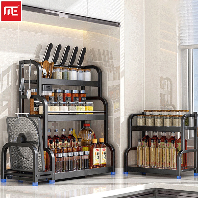 【Local shops】Spice Rack Stainless Steel Kitchen Condiment Seasoning ...