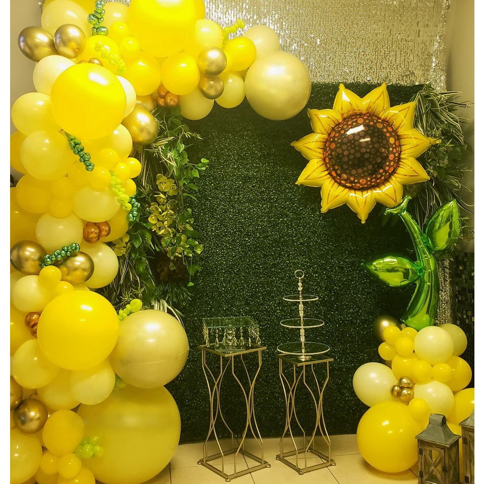 Discount Spot 75pcs/set Sunflower Foil Balloons Romantic Yellow Color ...