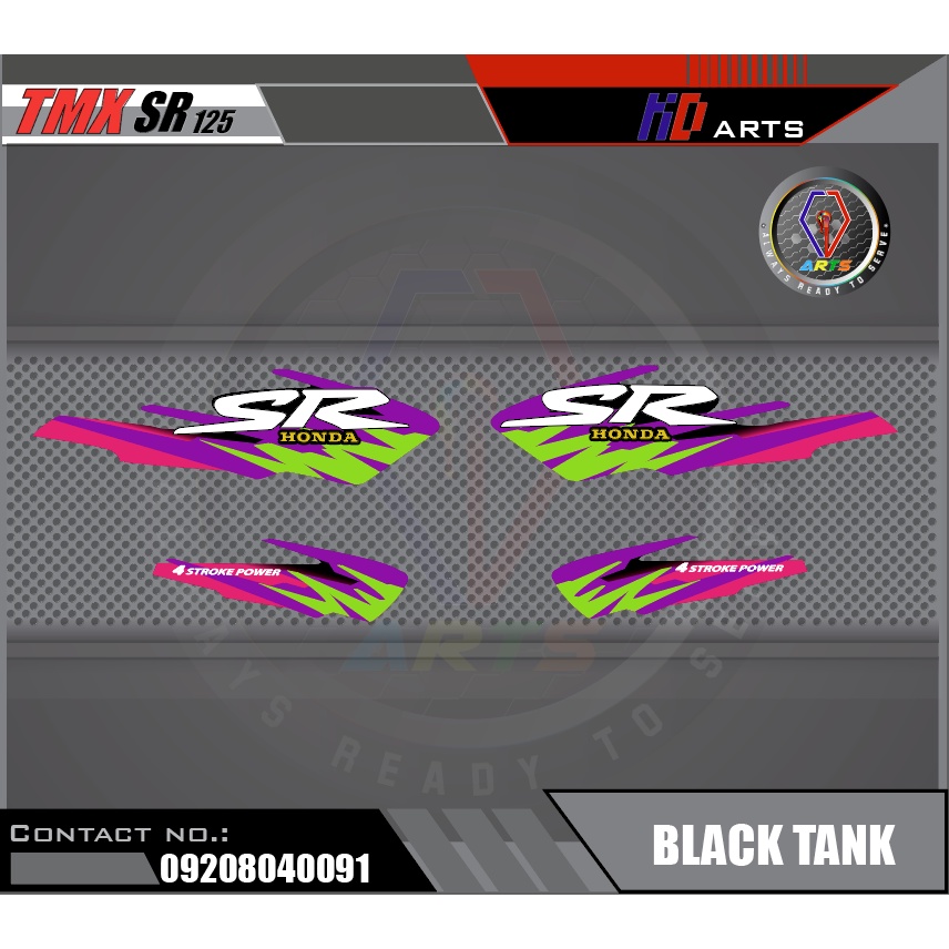 TMX SR 125 Customized Motorcycle Decals, Laminated, NO Fade, with ...