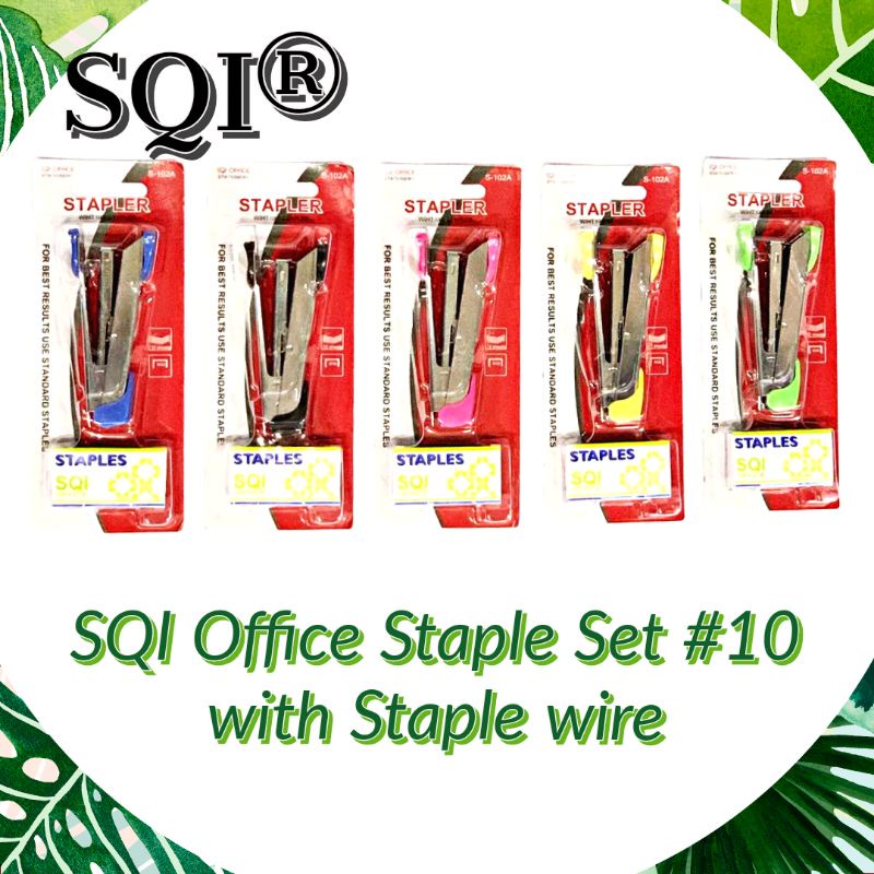 SQI Office Stapler Set #10 with Staplewire | Shopee Philippines