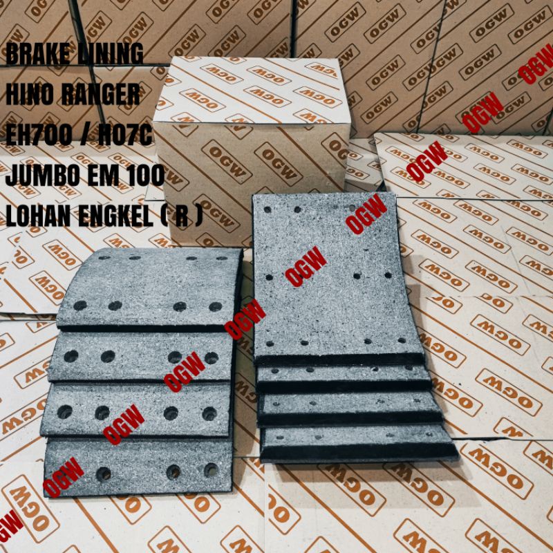 Brake Pads Brake Lining Hino Ranger EH700 / H07C Jumbo EM100 Lohan ...