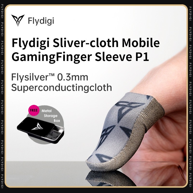 [Ship From Local]Flydigi P1 Silver-Cloth Finger Sleeve Gaming finger ...