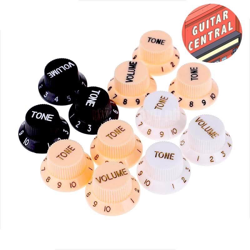 1 set volume tone control knobs for fender strat stratocaster electric ...