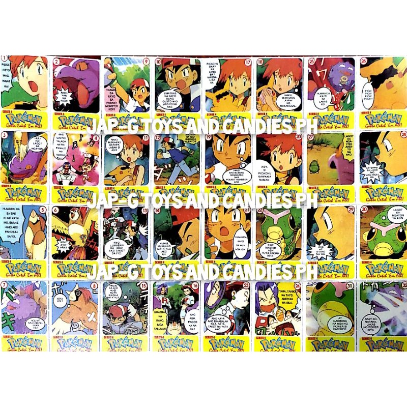 Vintage Pokemon Tagalog Mini Teks Complete 1-64 Series 4 - JAPG Toys ...