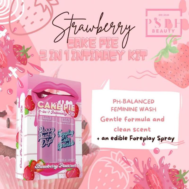 CAKE PIE 2-in-1 STRAWBERRY FLAVORED INTIMATE WASH | Shopee Philippines