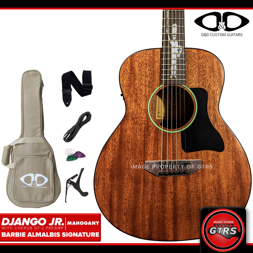 D&D Django Jr. Acoustic Guitar with Cherub GT-2 Pickup with Tuner FREE ...