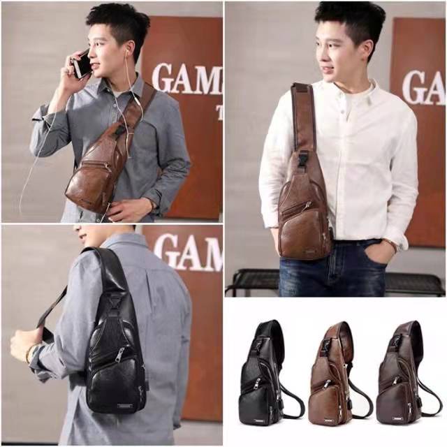 MEN'S CHEST CROSS BODY BAG SLING BAG | Shopee Philippines