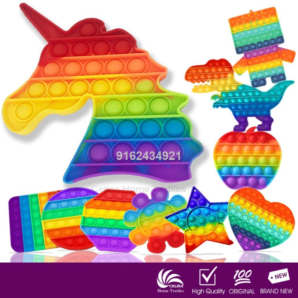 New Design Pop It Round Fidget Toy Push Bubble Stress Relief Kids Pop ...