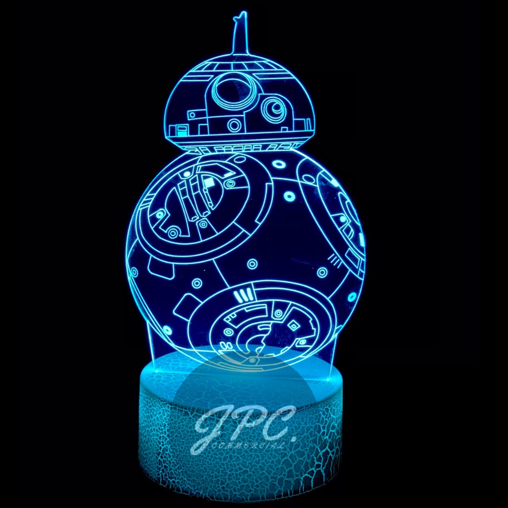 STAR WARS Collection Acrylic 3D Illusion LED Night Lamp | Shopee ...