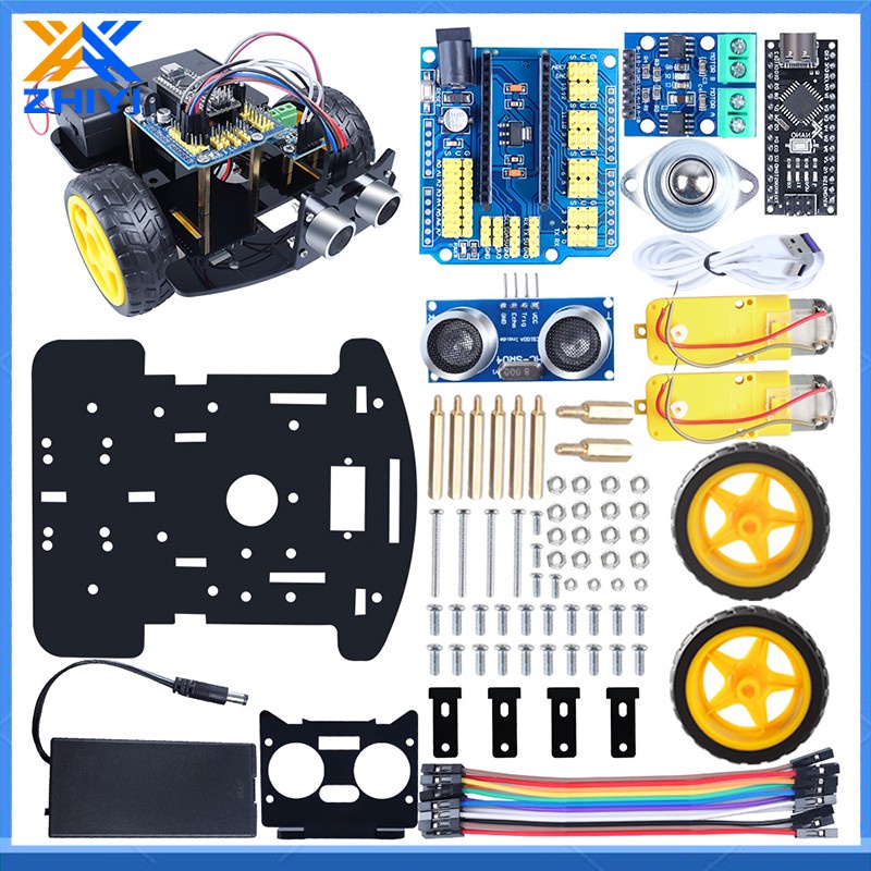 【New】[Ready Stock] 2WD Smart Robot Car Kit with Tutorial Ultrasonic ...