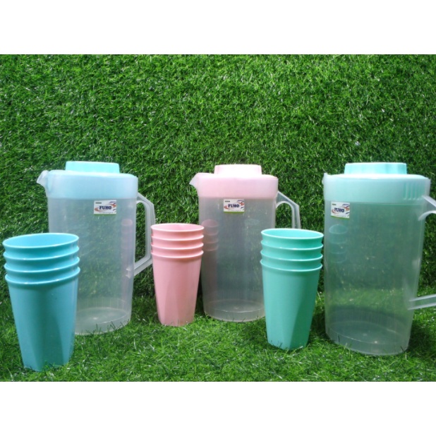 FALCON FUHO 2.5 Liters Water Pitcher Tumbler Set Pitsel | Shopee ...