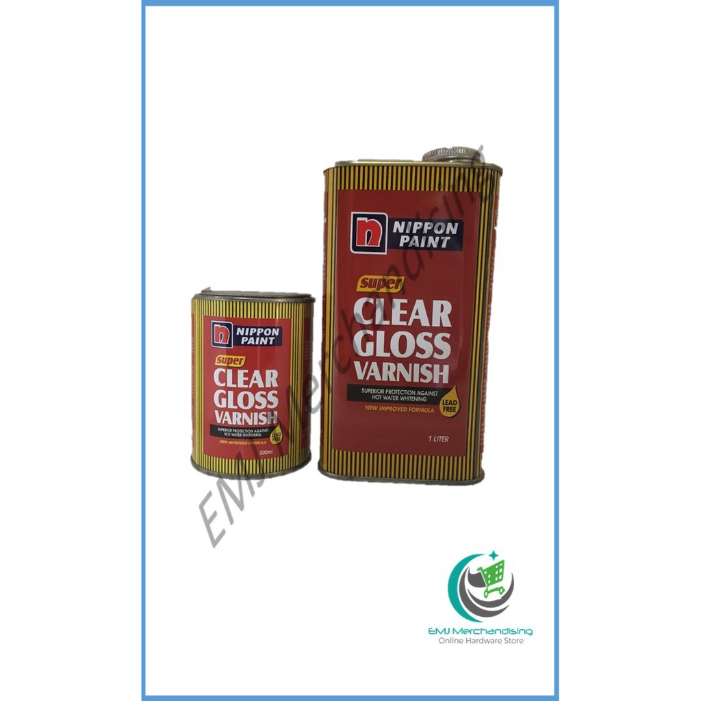 EMJ Nippon Paint Super Clear Gloss Varnish Valspar Furniture Wood ...
