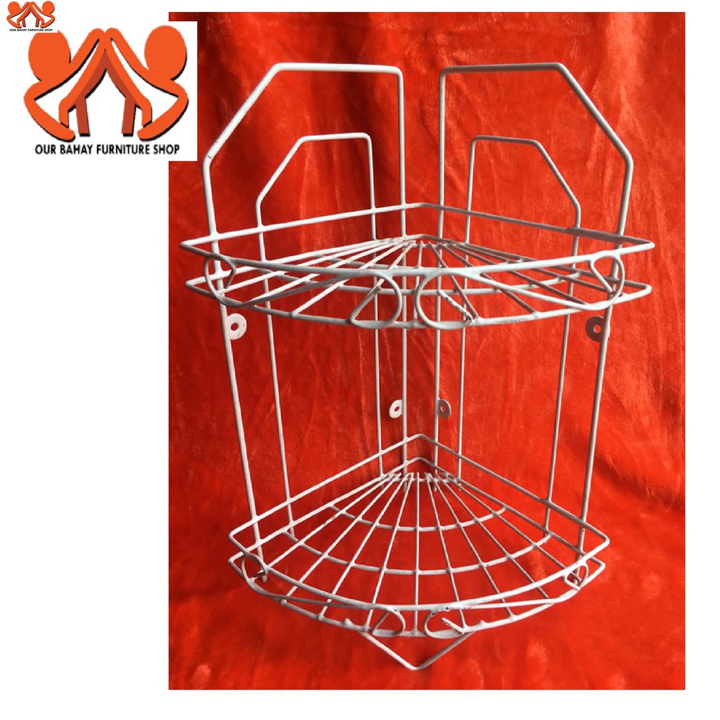 2 & 3 LAYER CORNER RACK / SMALL WHITE CORNER RACK / CADDY / SMALL ...