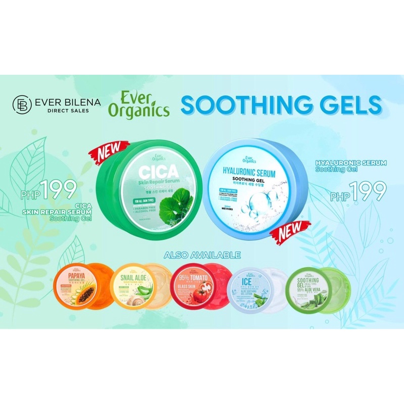 EVER ORGANICS SOOTHING GELS 300ML | Shopee Philippines