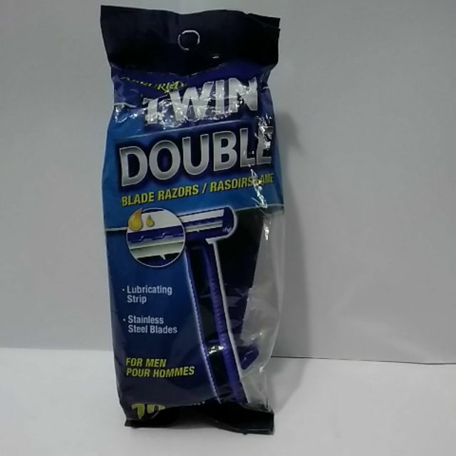 ASSURED Twin Double Blade Razors For Men 10 counts | Shopee Philippines