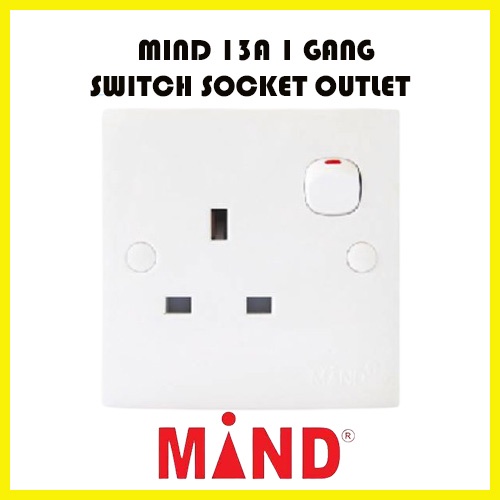 MIND 13A 1GANG SWITCHED SOCKET OUTLET (250V) WITH SIRIM & JKR APPROVED ...
