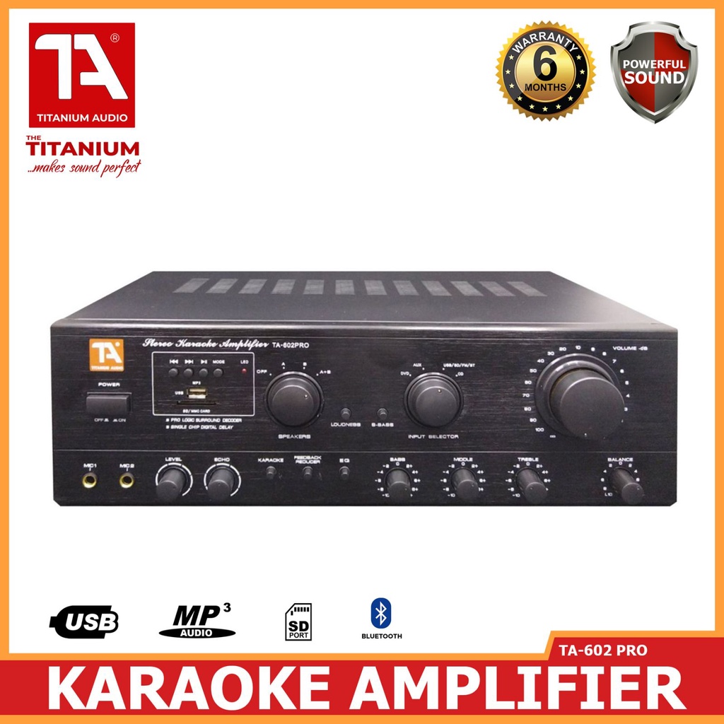 Titanium Audio TA 602 PRO Amplifier / FM, USB, SD Port, MP3 & Bluetooth ...