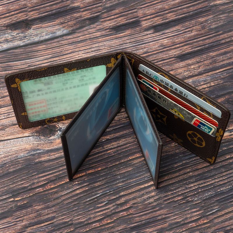 Driver's license leather case two in one car driver's license men's and ...