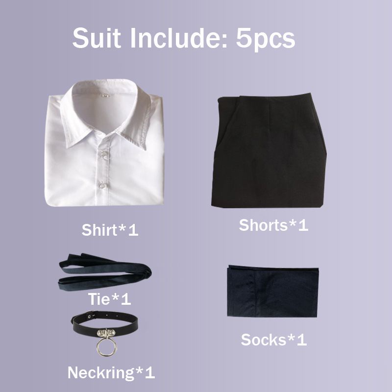 Anime Chainsaw Man - Reze Cosplay Sleeveless Shirt Shorts Uniform Set ...