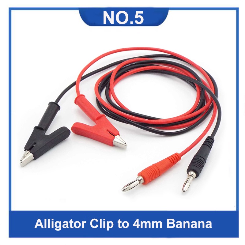 Multimeter Electrical DIY Test Leads Crocodile Clips Banana Plug to ...