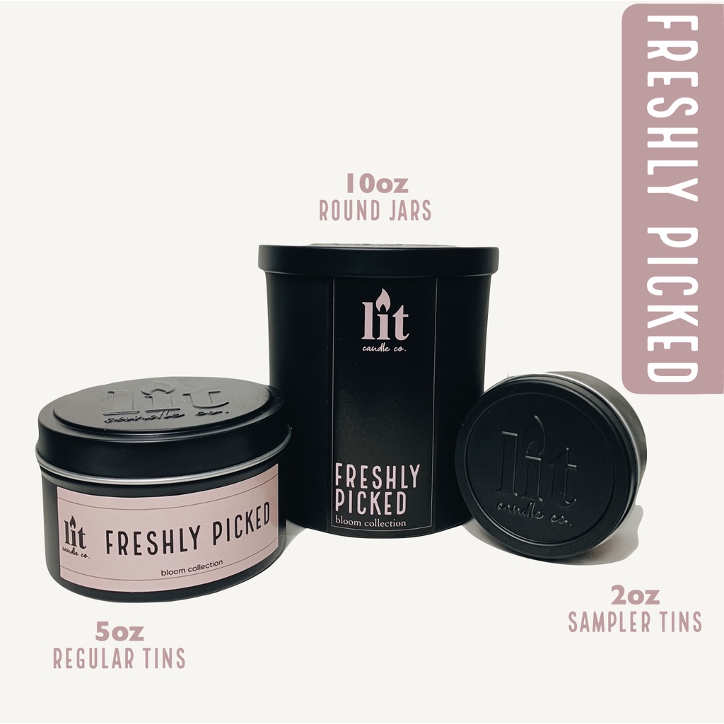 Lit Candle Co Scented Soy Candle Freshly Picked | Shopee Philippines