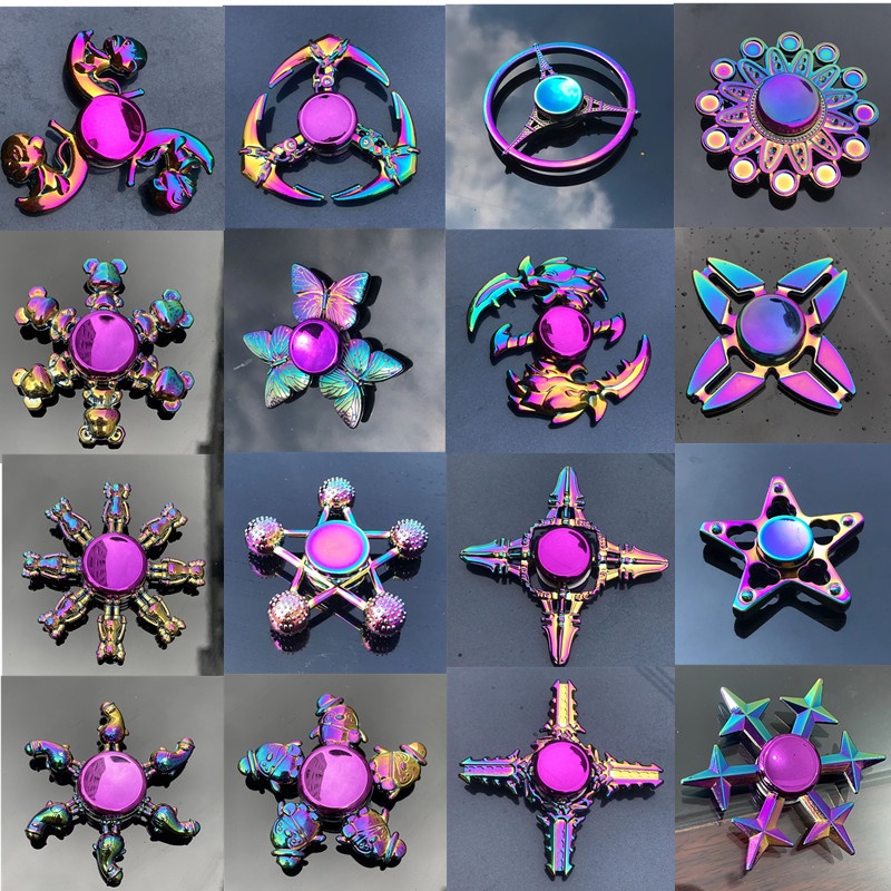 2022 new Fidget Colorful Spinner Zinc Alloy Decompression Toy Finger ...