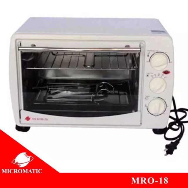 Micromatic MRO-18 Electric Rotisserie Oven 19L (White) | Shopee Philippines
