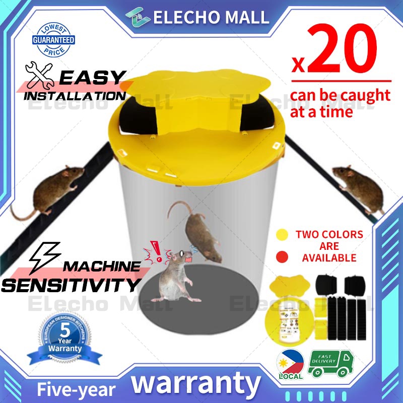 Spot Goods Double Head Flip Mouse Trap Slide Bucket Lid Mouse Trap Flip ...
