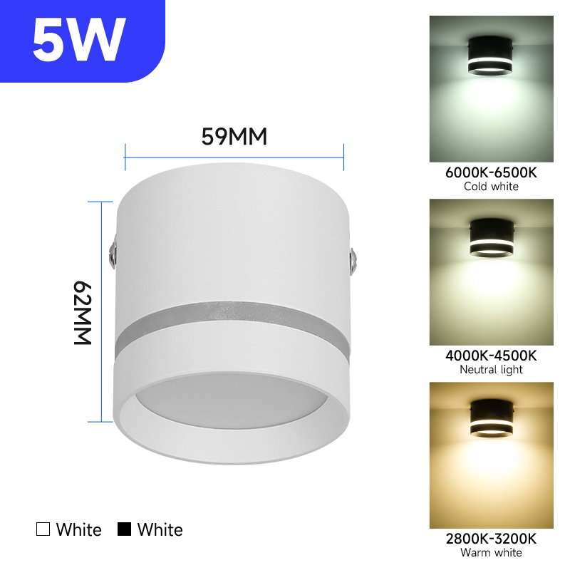 CANMEIJIA Pin Light Macaron LED Surface Downlights Ceiling Light 220V ...