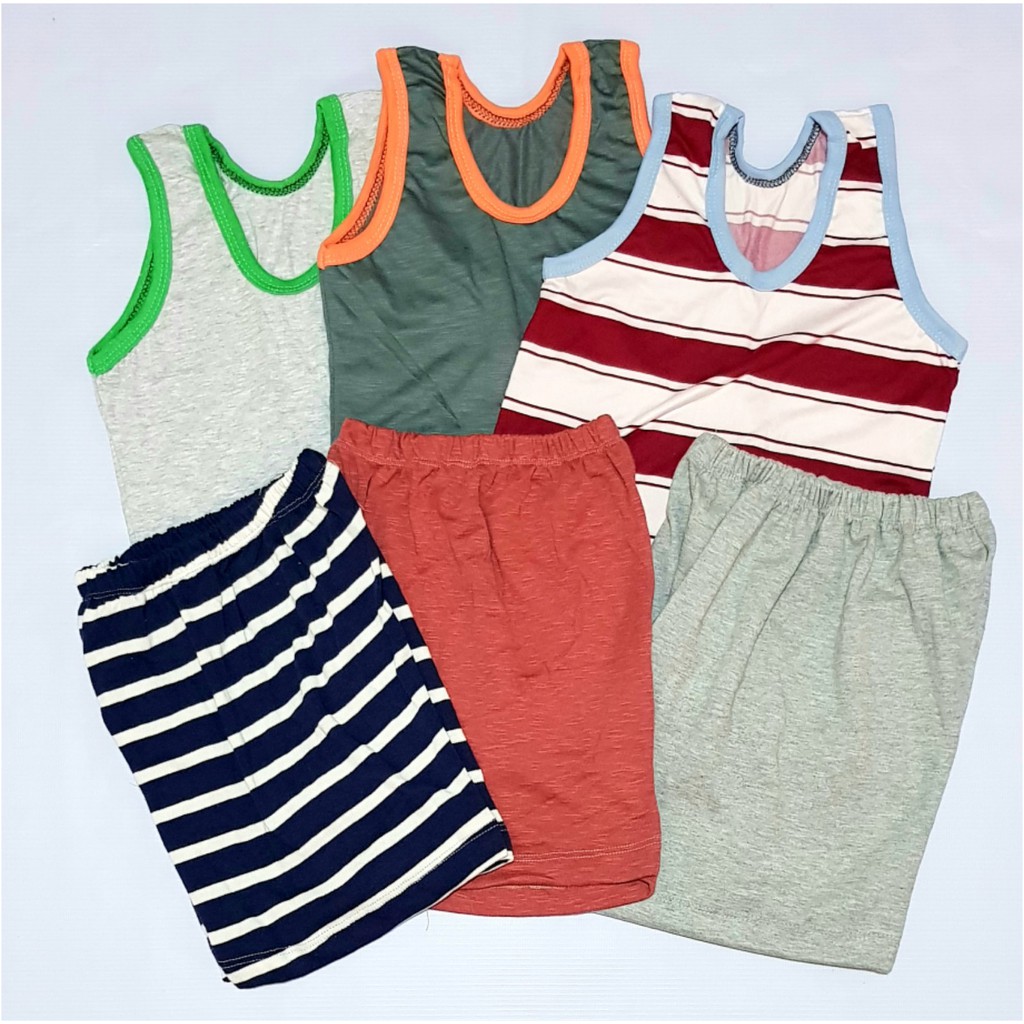 1PAIR of Sando & Shorts Combi Summer Bargain Pambahay for Baby Boys ...