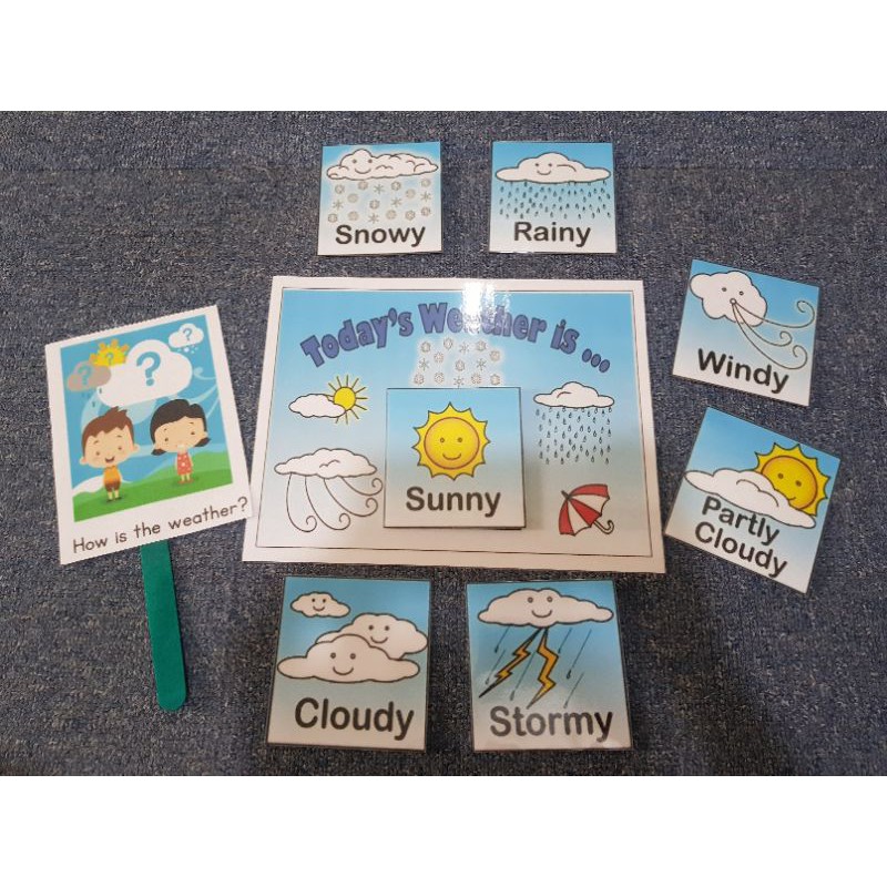 ESL Props - Weather Visual Aids laminated and printed paper (VELCRO ...
