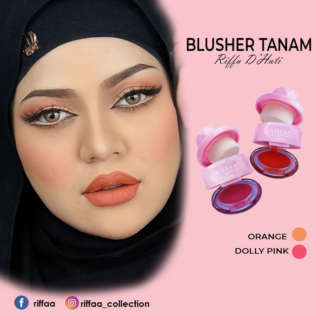 Riffaa Blusher Tanam x MUA Bellaz (Pink & Peach) | Shopee Philippines