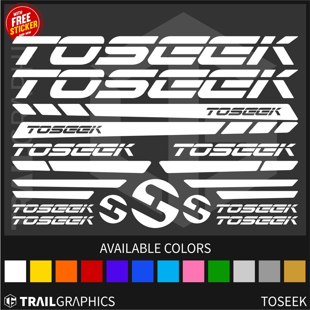 TOSEEK Sticker Decal Vinyl for Mountain Bike and Road Bike | Shopee ...