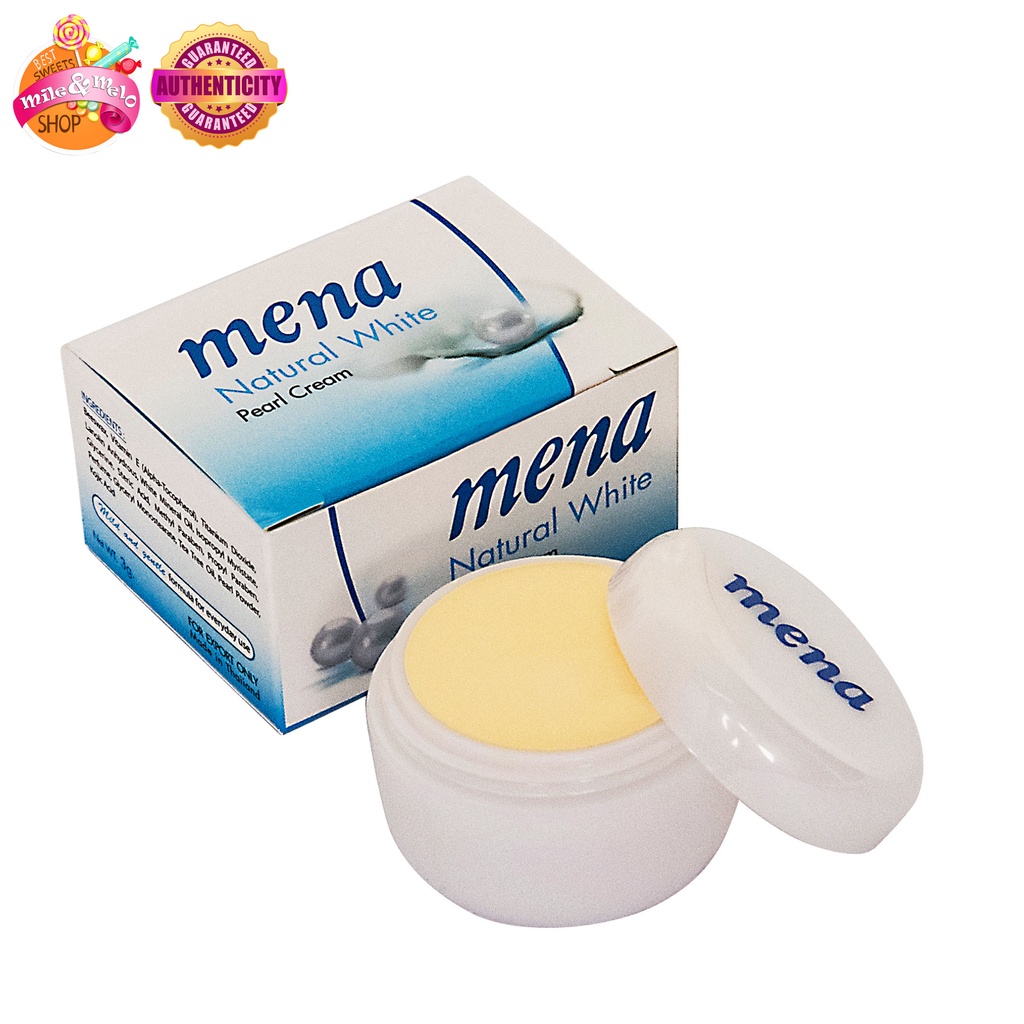 Mena Natural White Pearl Cream 3g (Blue) | Shopee Philippines