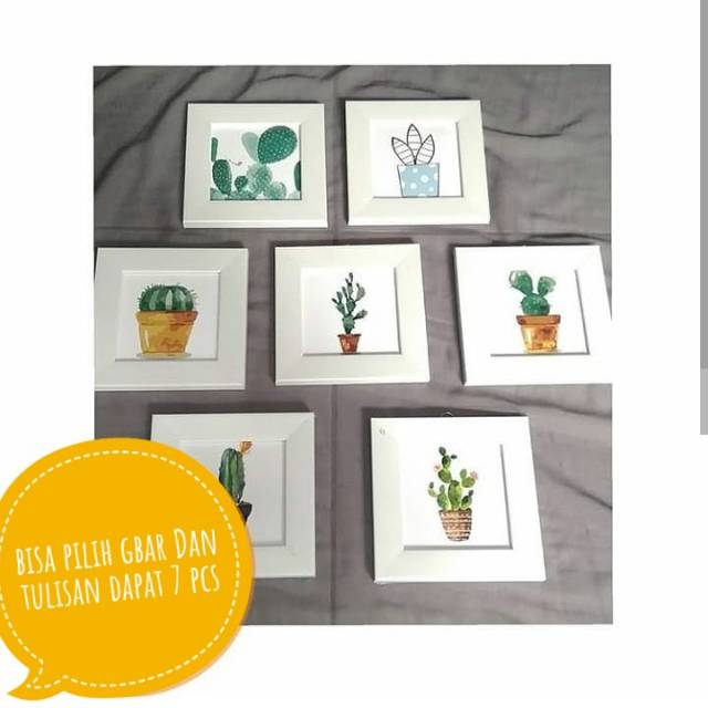 Walldecor / Rem / Frame. Wall Decoration (Contents 7pcs) | Shopee ...