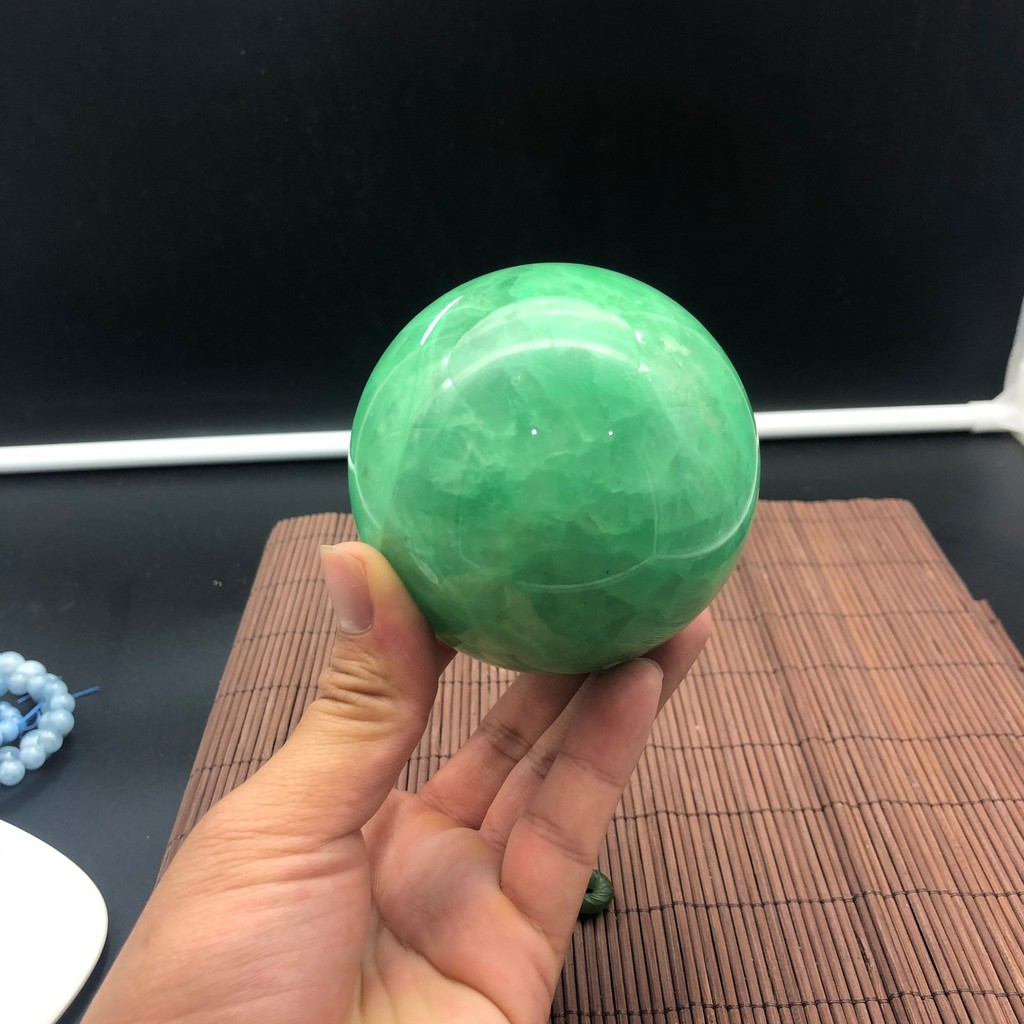 Flourits Green Feng Shui Ball with MOC and FIRE network weighs 1 Kg ...