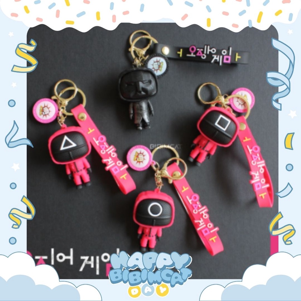 GANTUNGAN Squid Game Character Keychain / Squid Game Character Keychain ...